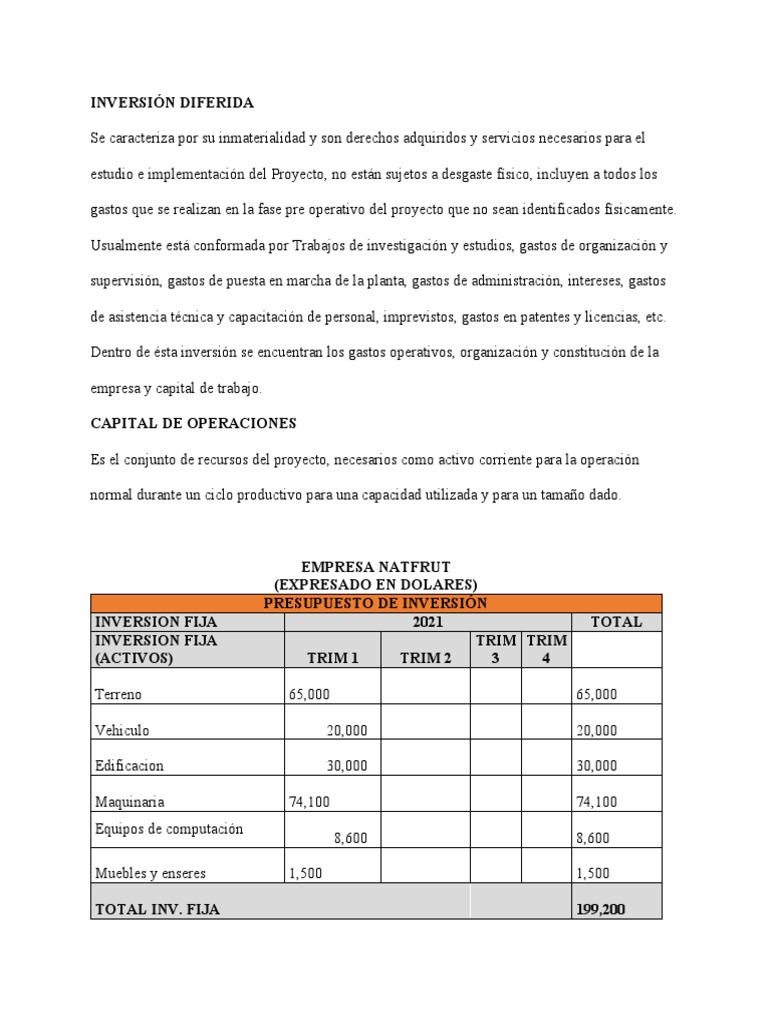 Inversión Diferida | PDF | Economias | Business