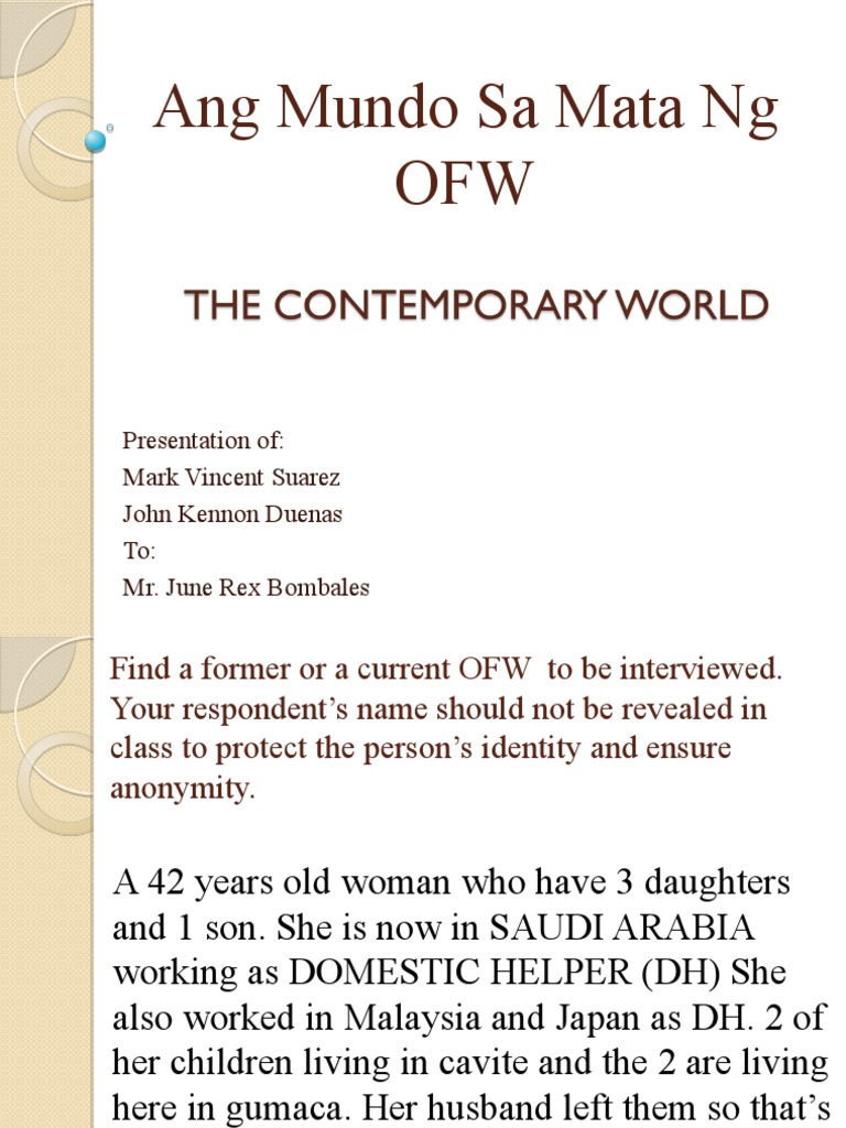 The Contemporary World | PDF