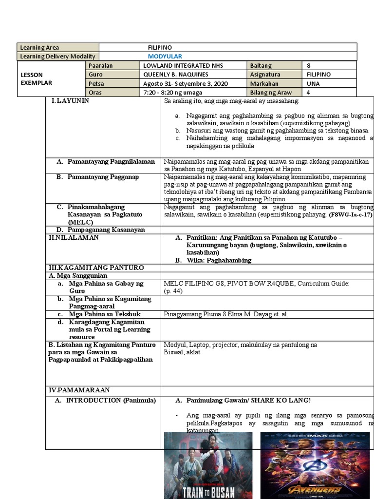 MELC Q1-FIL-8-2nd Week | PDF