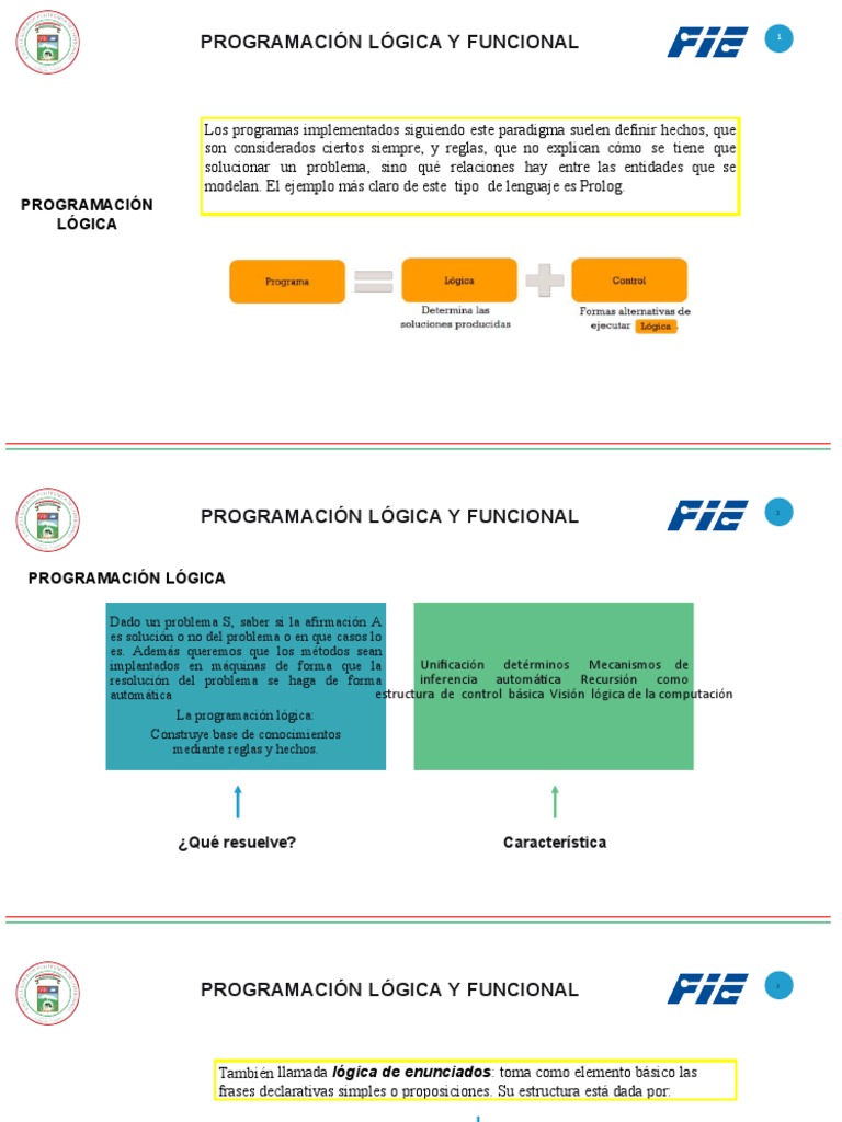 Programación Lógica y Funcional | PDF | Proposición | Programacion Funcional