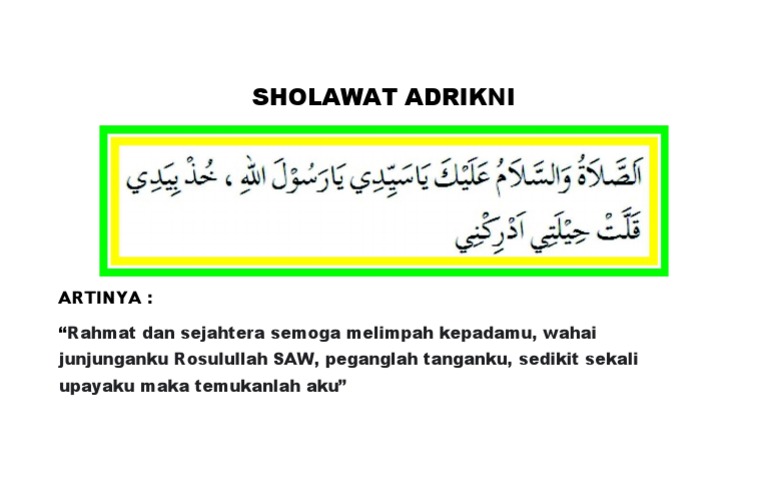 Sholawat Adrikni | PDF