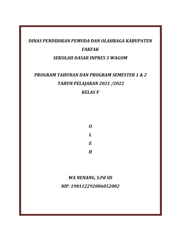 Cover Program Tahunan | PDF