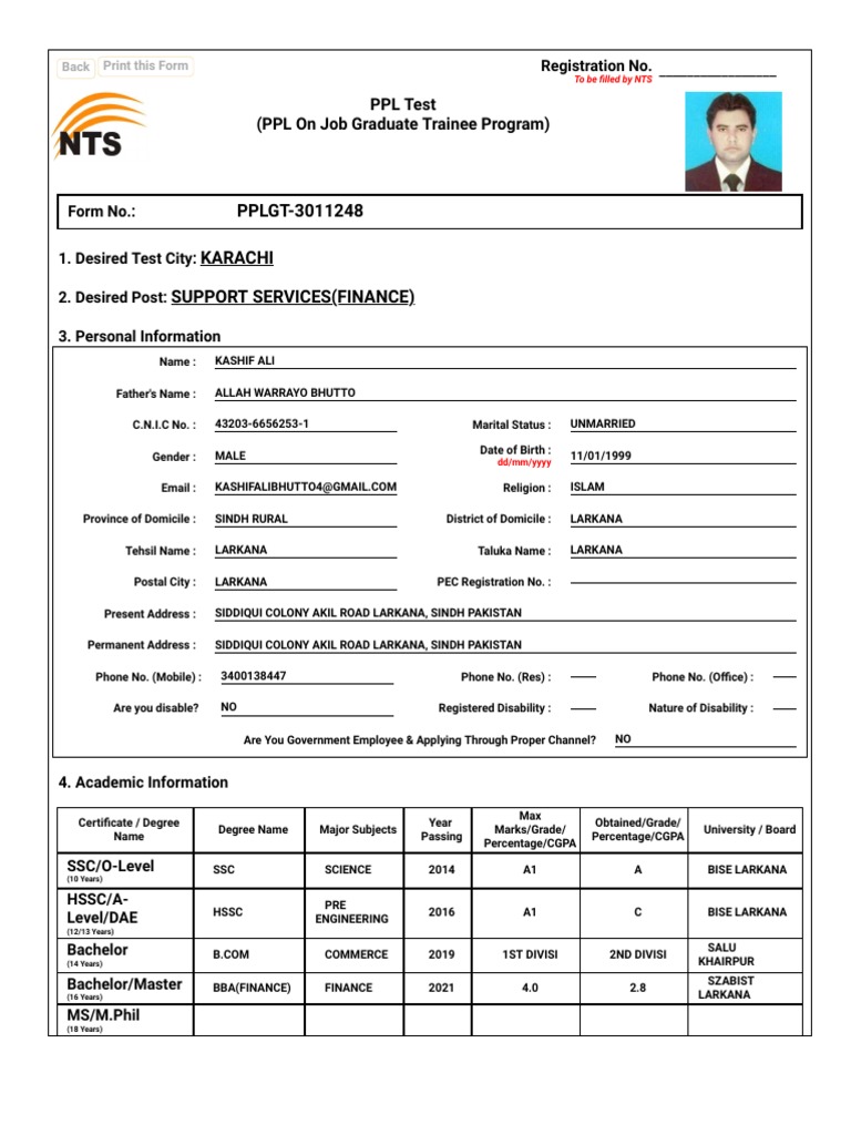 NTS - National Testing Service | PDF | Fee | Banks