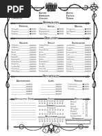 VTM 20th Anniversary Character Sheet | PDF | Role Playing Games | Leisure
