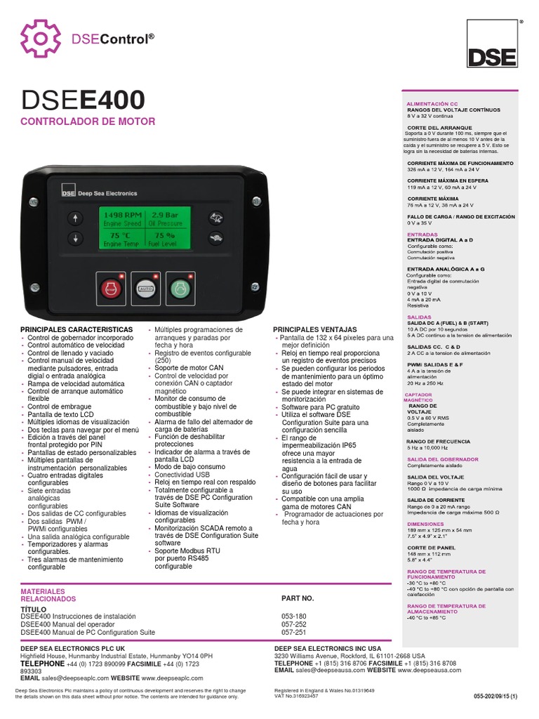 E400 Data Sheet Spanish | Descargar gratis PDF | Pantalla de cristal líquido | Ingeniería ...