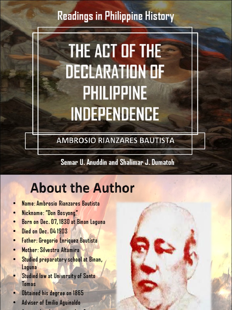 The Act of The Declaration of Philippine Independence | PDF ...