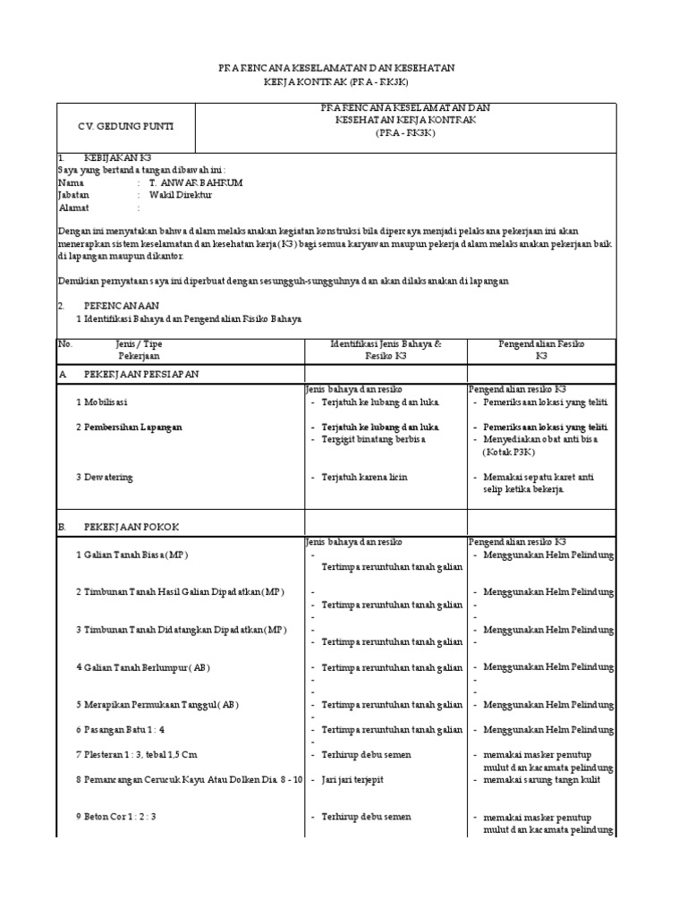 Formulir Pra RK3K | PDF