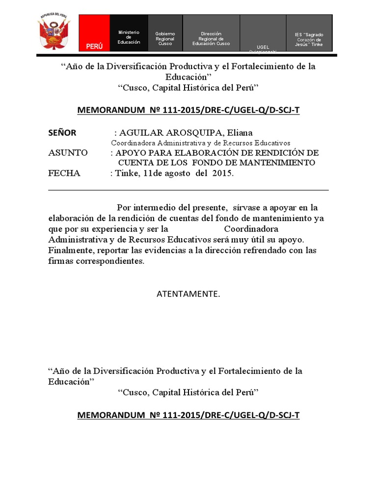 MEMORANDUM - Designacion de Jurados | PDF | Perú