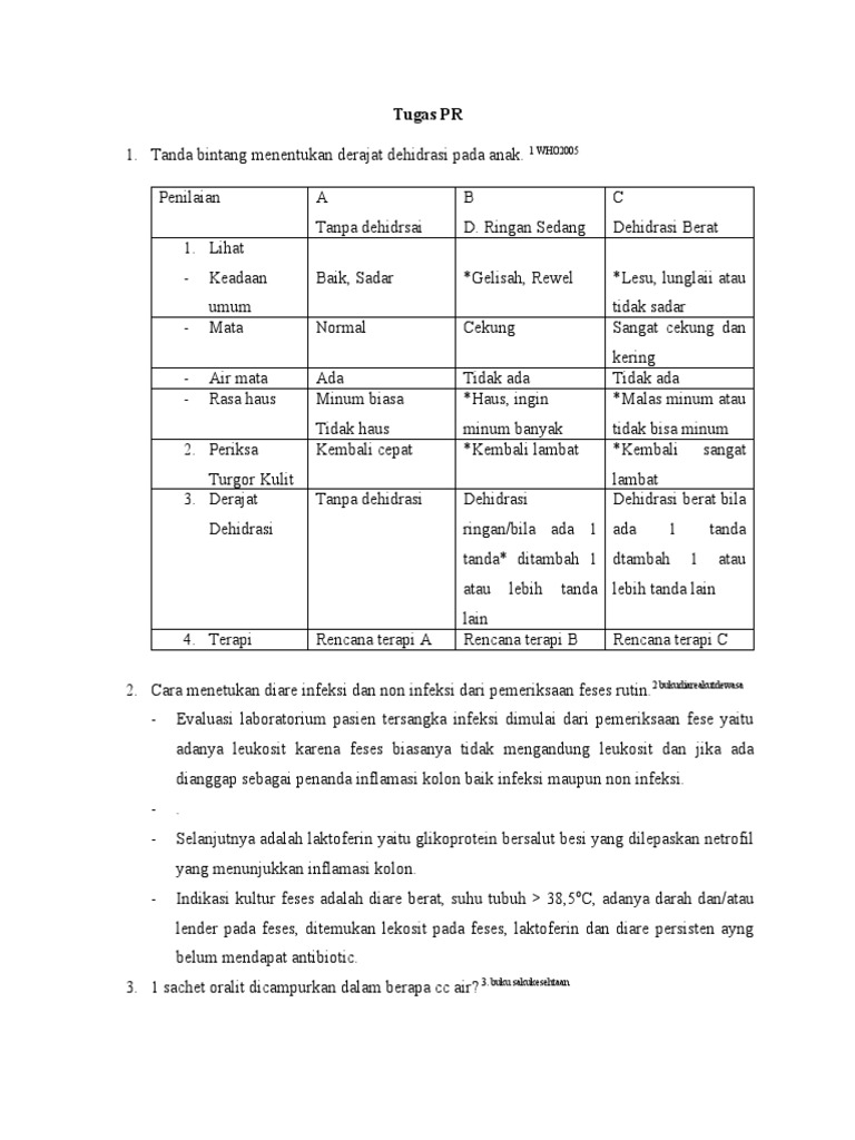 Penilaian dan Terapi Dehidrasi Anak | PDF