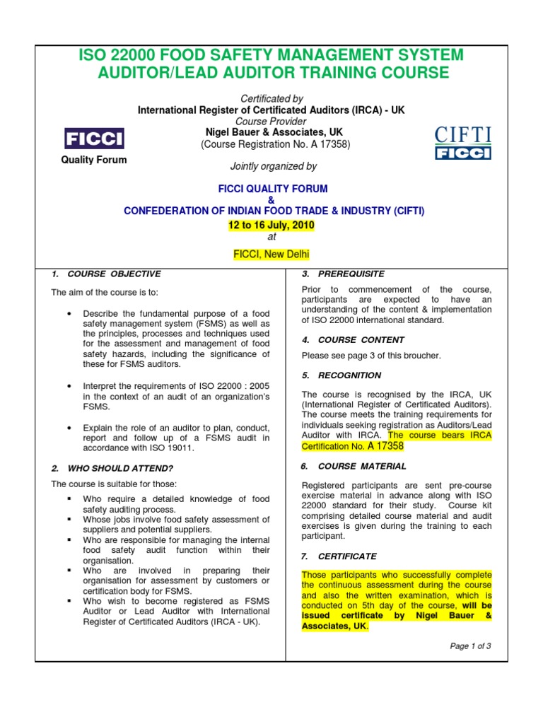 Iso Food | PDF | Hazard Analysis And Critical Control Points | Audit