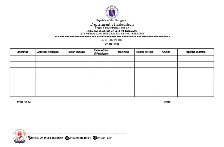 Action Plan Template | PDF