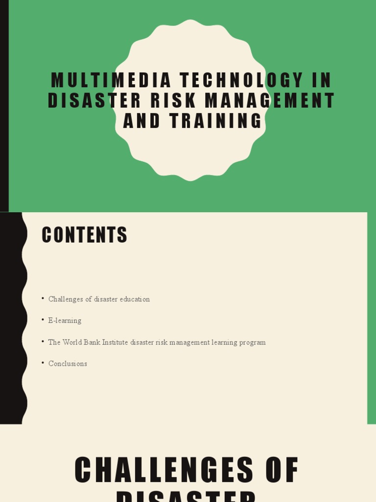 Multimedia Technology in Disaster Risk Management and Training | PDF ...