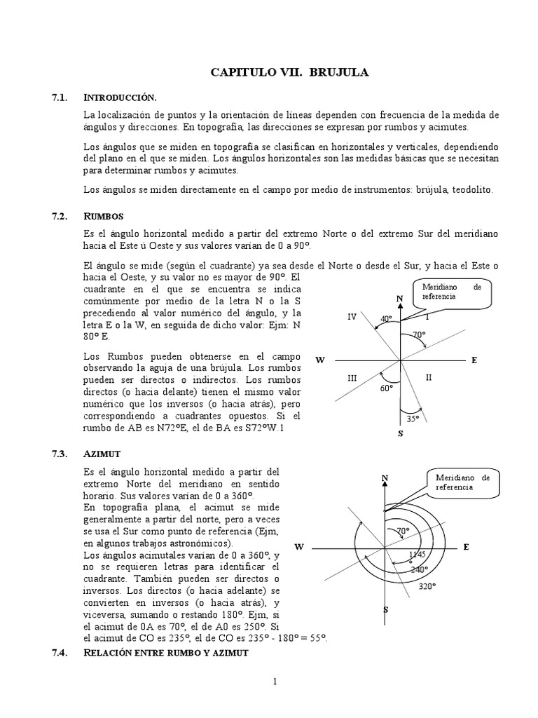 CAP7 Brujula | PDF | Pendiente | Azimut