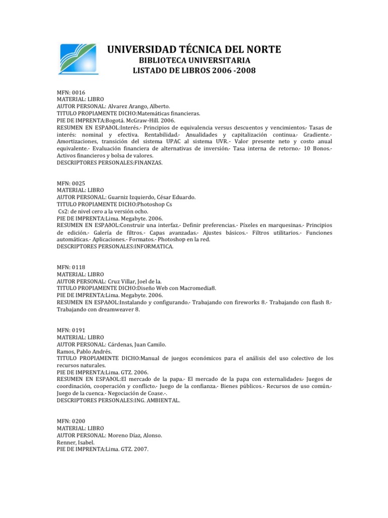 Libros Con Resumen 2006 - 2008 | PDF | Aprendizaje | Liderazgo