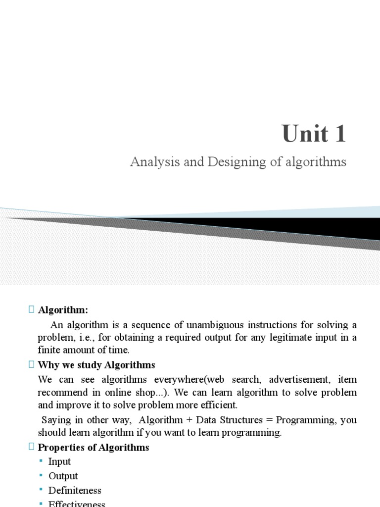 Ada Unit 1 Pdf Algorithms Computer Programming