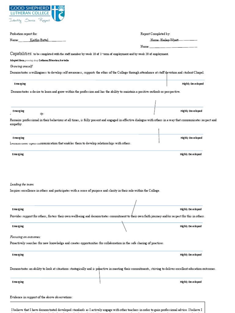 Probation Document | PDF | Educational Technology | Educational Assessment