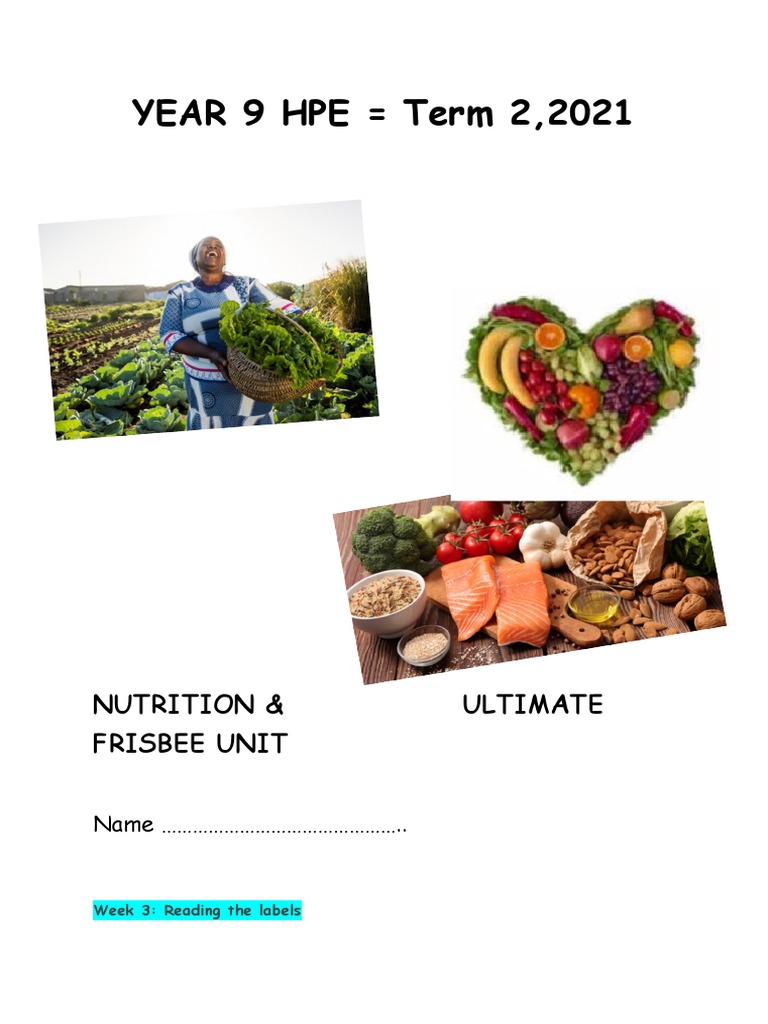 Year 9 Hpe Nutrition Booklet | Download Free PDF | Nutrition Facts ...