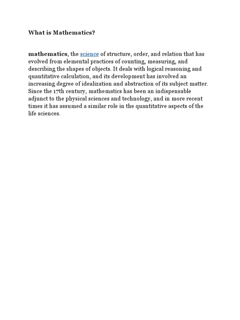 What Is Mathematics | PDF
