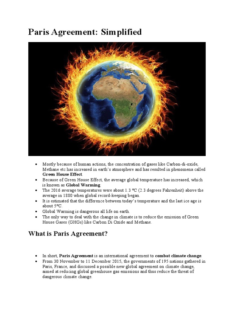 An In-Depth Examination of the Paris Agreement: Key Goals, Country ...