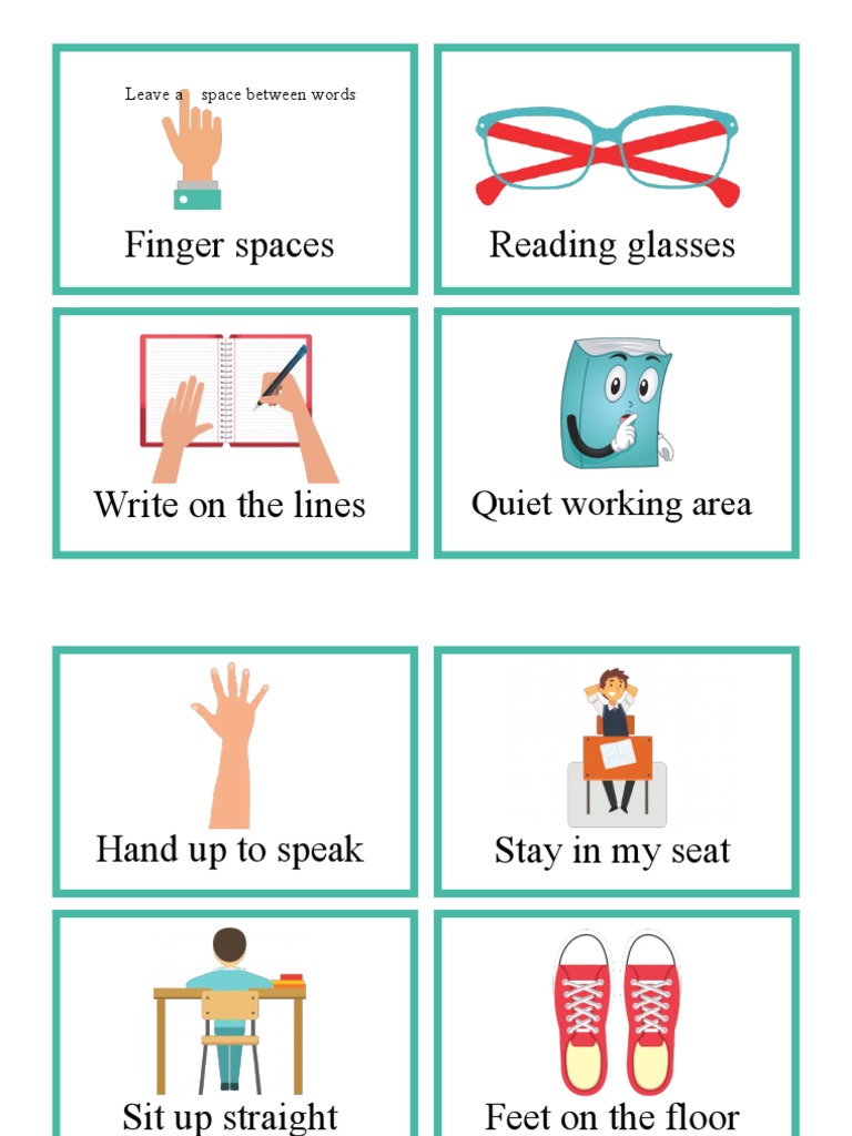 Classroom Desk Reminders | PDF