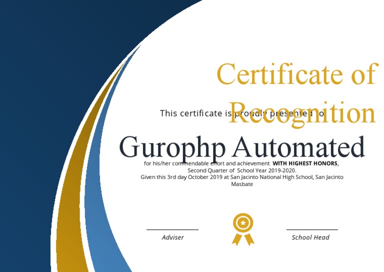 Certificate Sample | PDF