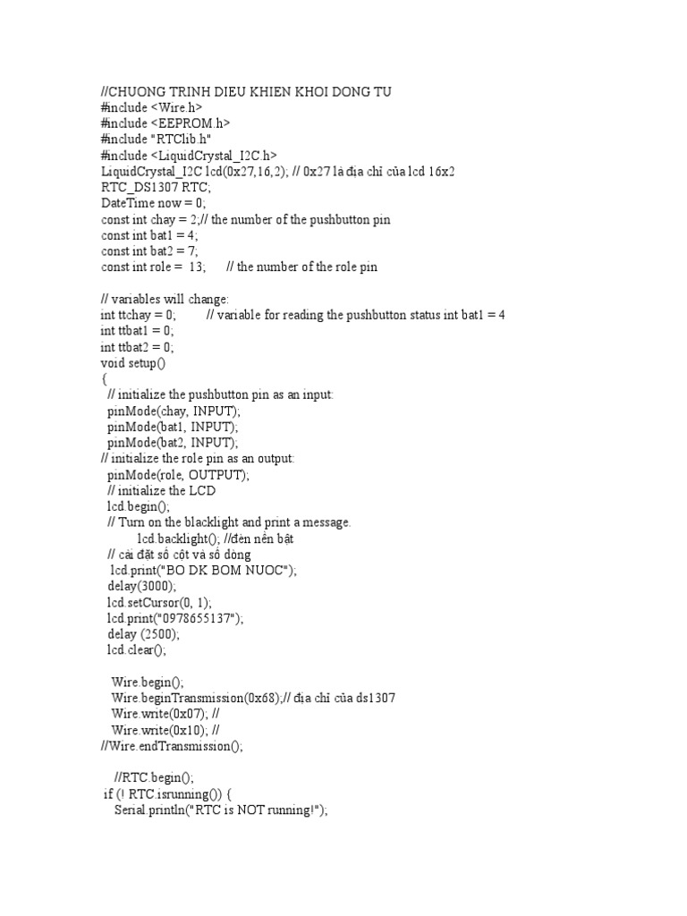 Chuong Trinh Dieu Khien Khoi Dong Tu | PDF