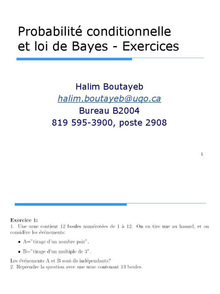 Exercice Formule De Bayes | Bayes Maths – JLHEID