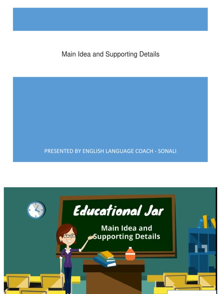 Main Idea and Supporting Details. | PDF