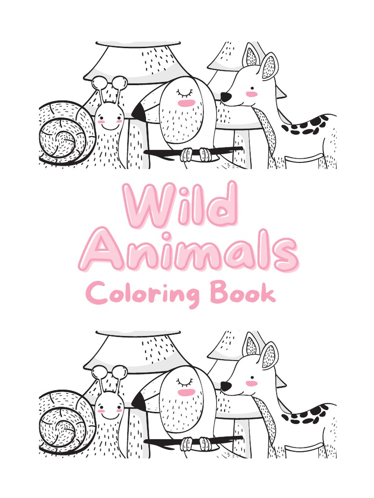 Coloring Book Wild Animals | PDF