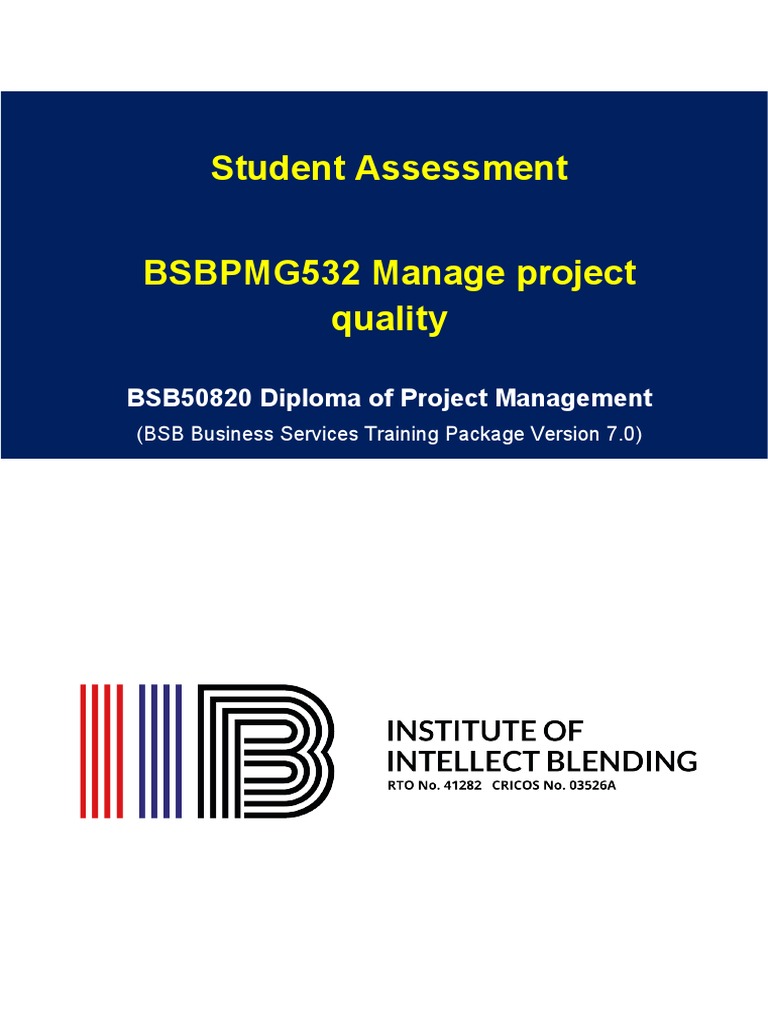 BSBPMG532 Student Assessment V2021 1.1 | PDF | Six Sigma | World Wide Web