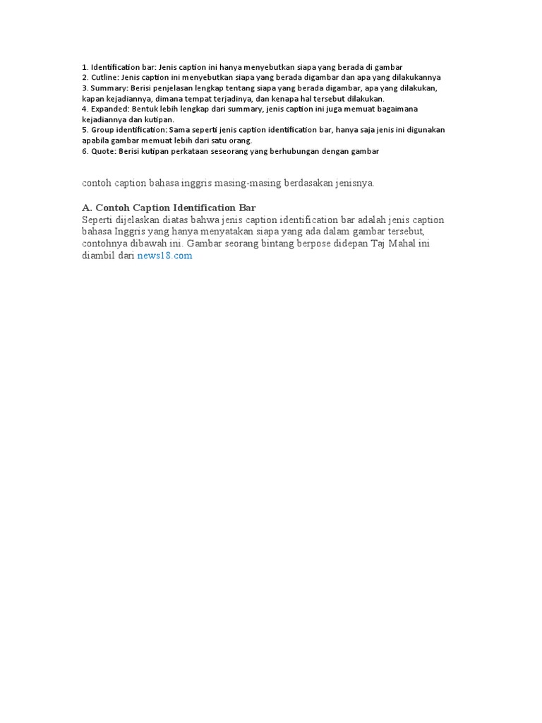 Bahasa Inggris Caption Veve | PDF | Karier & Perkembangan | Seni & Disiplin Bahasa