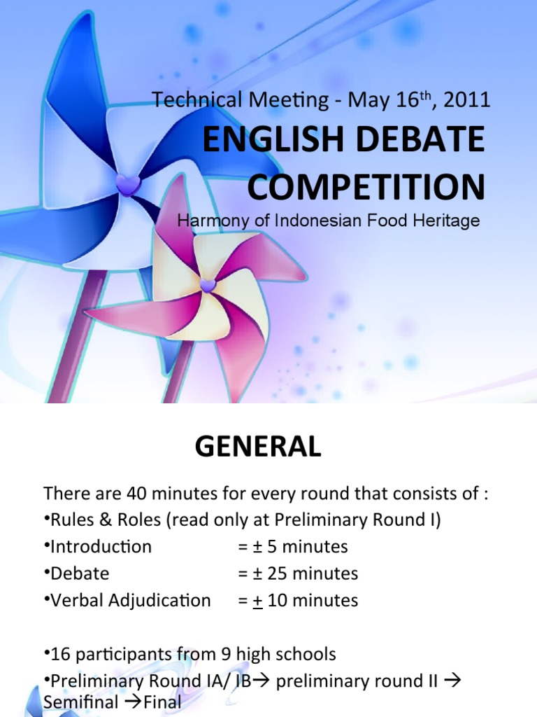 English Debate Competition 558b213e259d1 | PDF | Foods | Nutrition