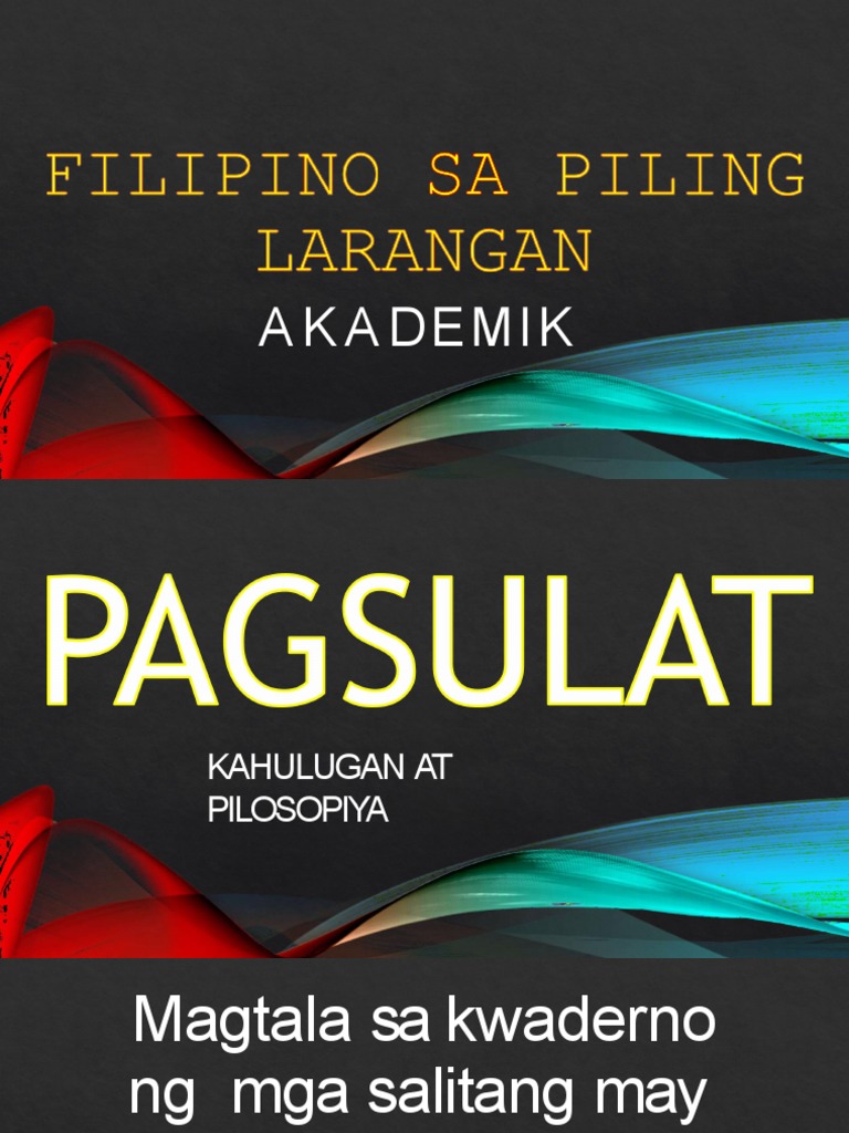 Aralin 1 - Kahalagahan NG Pagsulat | PDF
