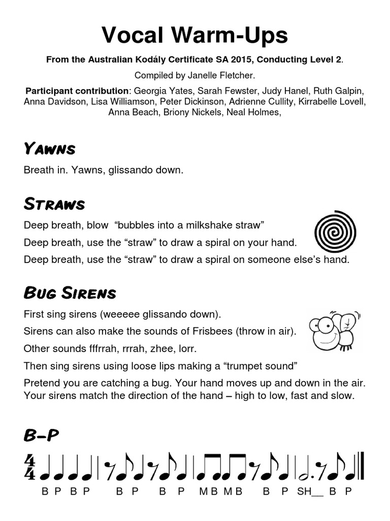 Vocal Warm Ups | PDF | Language Arts & Discipline