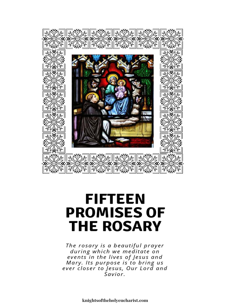 Rosary Promises | PDF | Rosary | Grace In Christianity