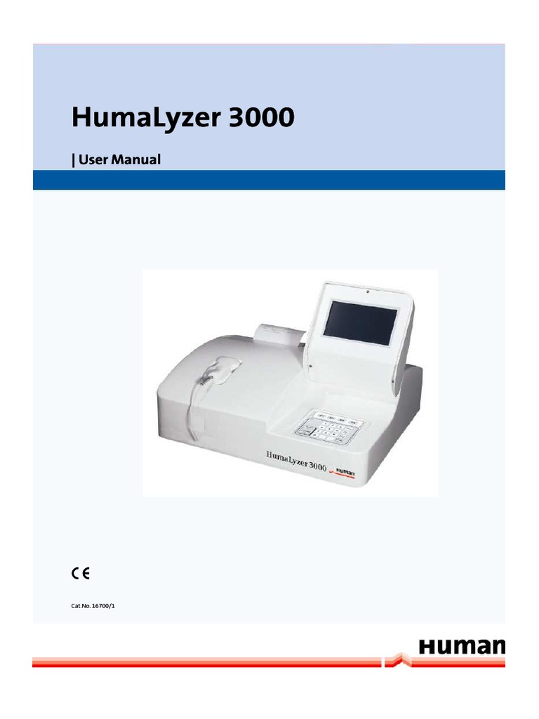 Humalyzer 3000 Humalyzer 3000: - User Manual - User Manual | PDF ...