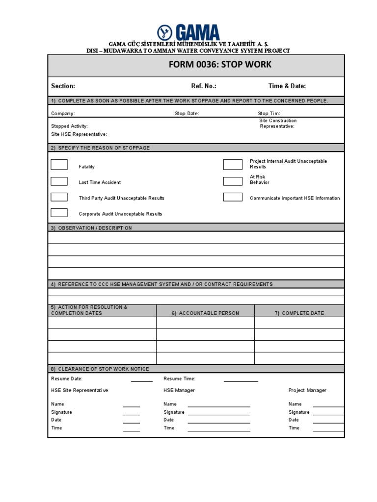 Stop Work Permit | PDF | Business