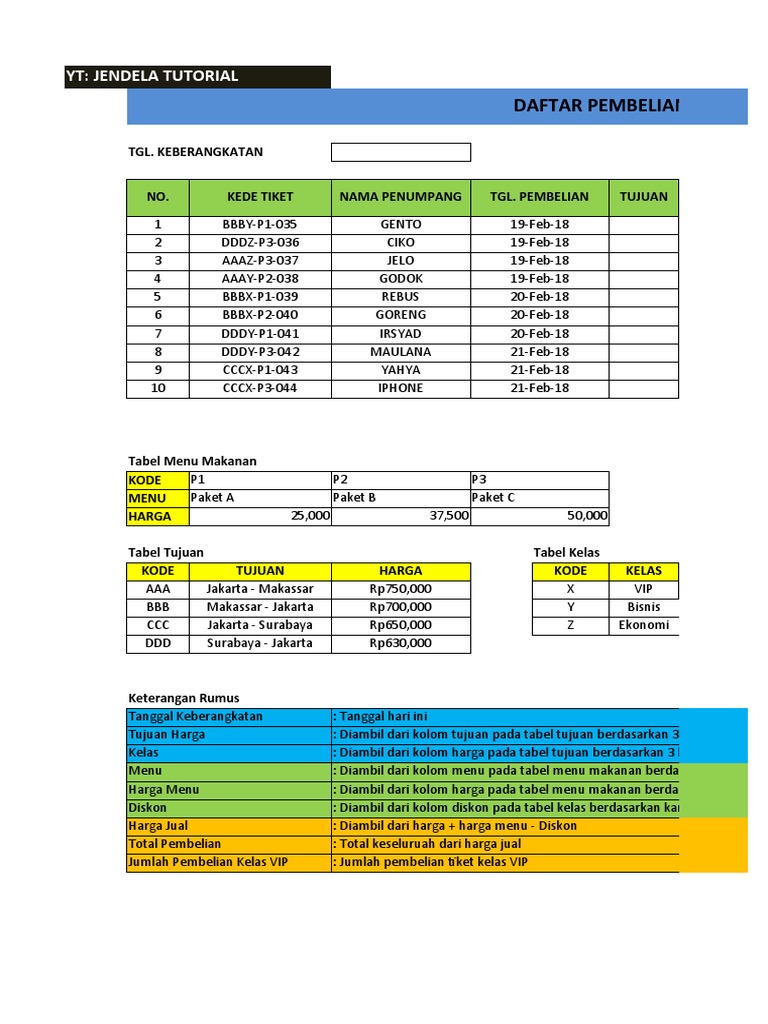 Contoh Soal Ms. Excel | PDF