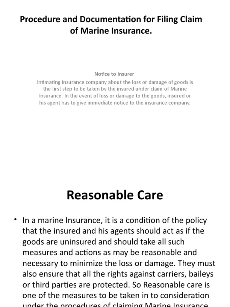 File Marine Insurance Claim | PDF | Insurance | Business