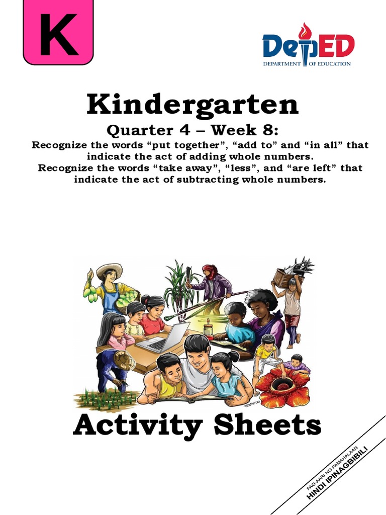 Kindergarten: Quarter 4 - Week 8 | PDF