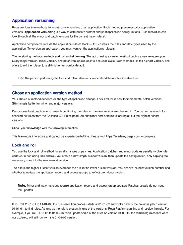 Application Versioning: Chose An Application Version Method | PDF ...
