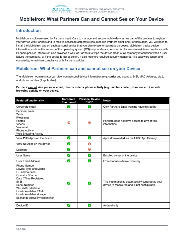 MobileIron Device Privacy Guide | PDF | Ios | Mobile App