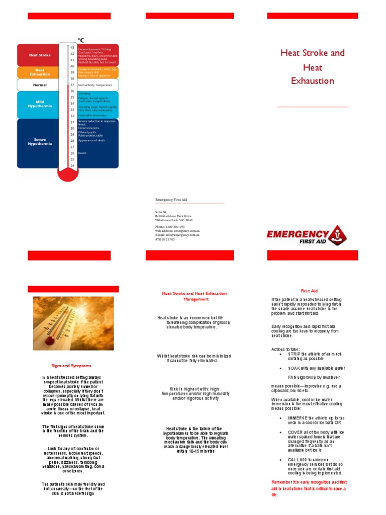 Heat Stroke First Aid 2021 | PDF | Hyperthermia | Health Sciences