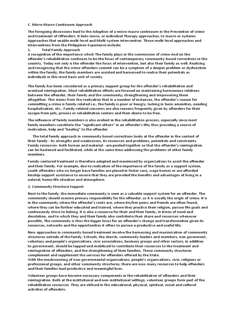 Peraz Micro-Macro Continuum Approach | PDF | Rehabilitation (Penology ...