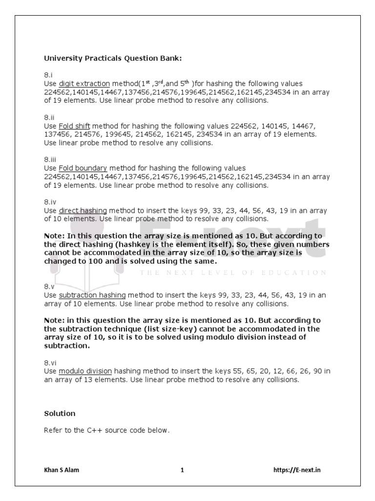 #1 Hashing | PDF | Array Data Structure | Computing