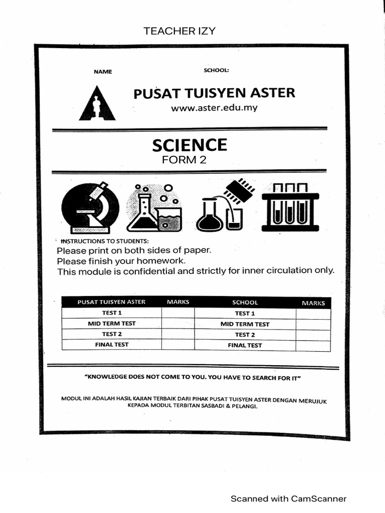 E-Module 4 Science Form 2 | PDF
