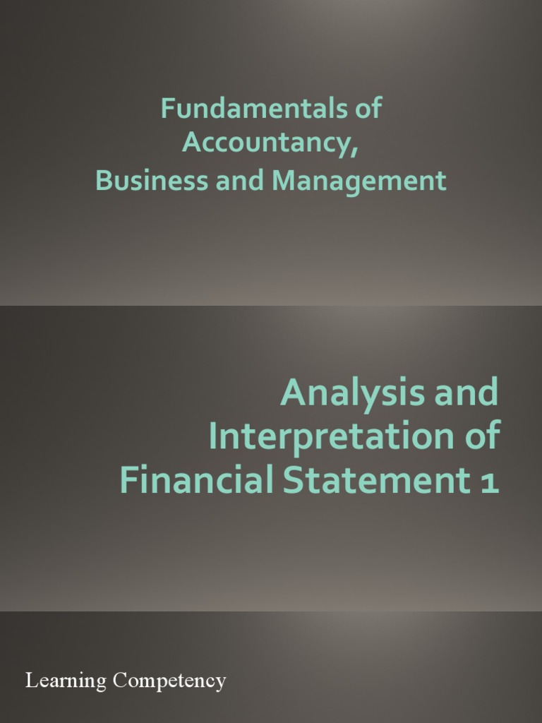 FABM - Horizontal & Vertical Analysis | PDF | Financial Statement ...