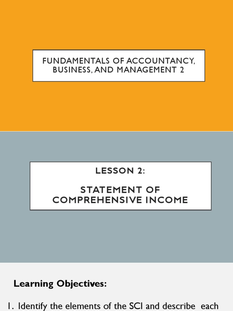 Fabm 2 - Lesson 2 - SCI | PDF | Revenue | Cost Of Goods Sold