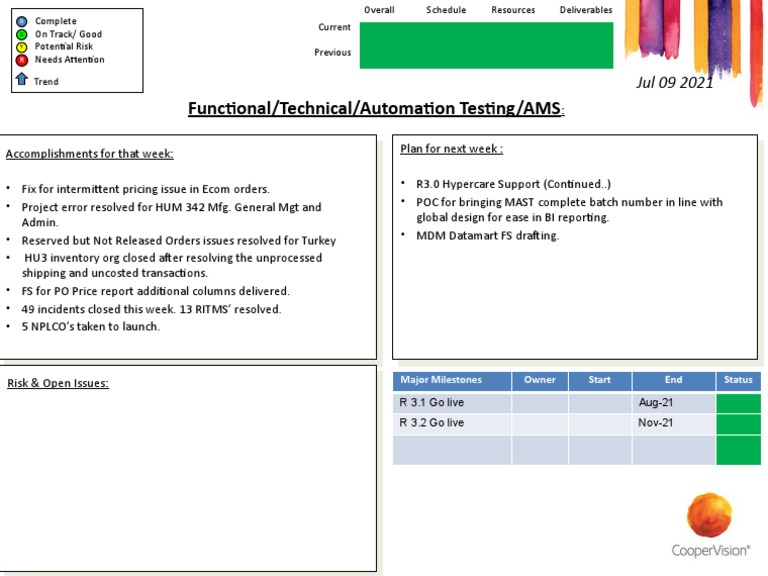 Automation Testing Status Report | PDF