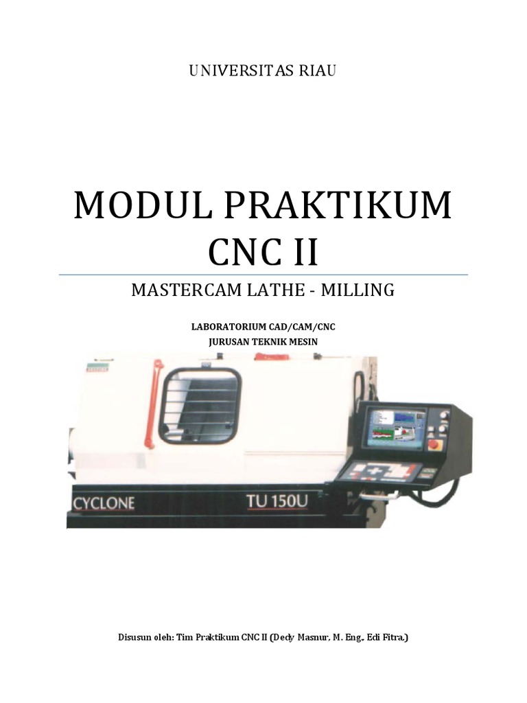 Modul Praktikum CNC II Mastercam Lathe Milling | PDF